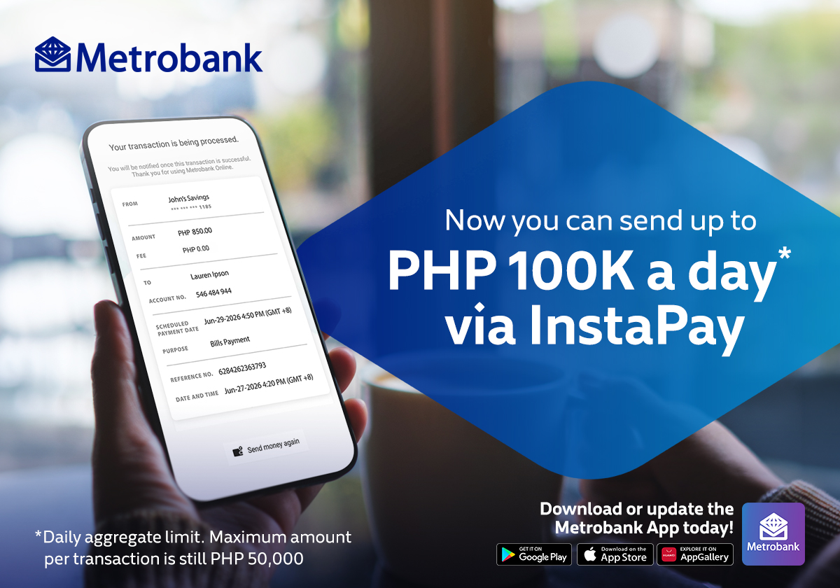 Metrobank doubles InstaPay limit to ₱100K - Central Luzon Business Week